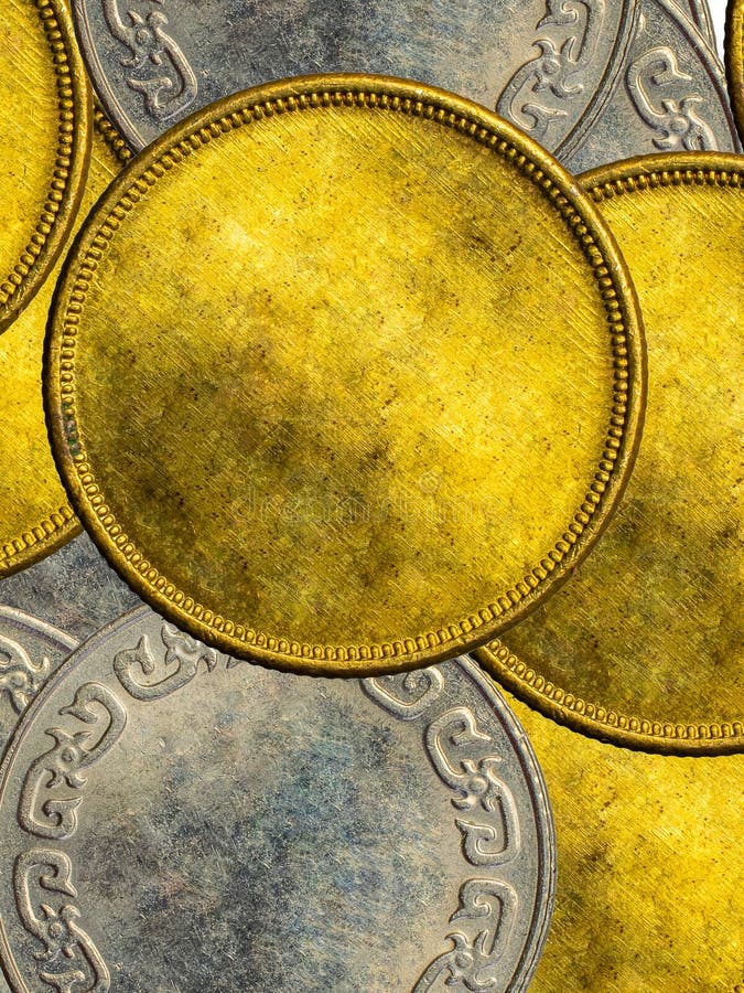 Old Clean Gold and Silver Coins. Background Stock Image - Image of ...