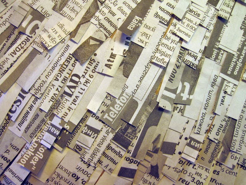Cut newspaper pattern stock photo. Image of macro, view - 35754126