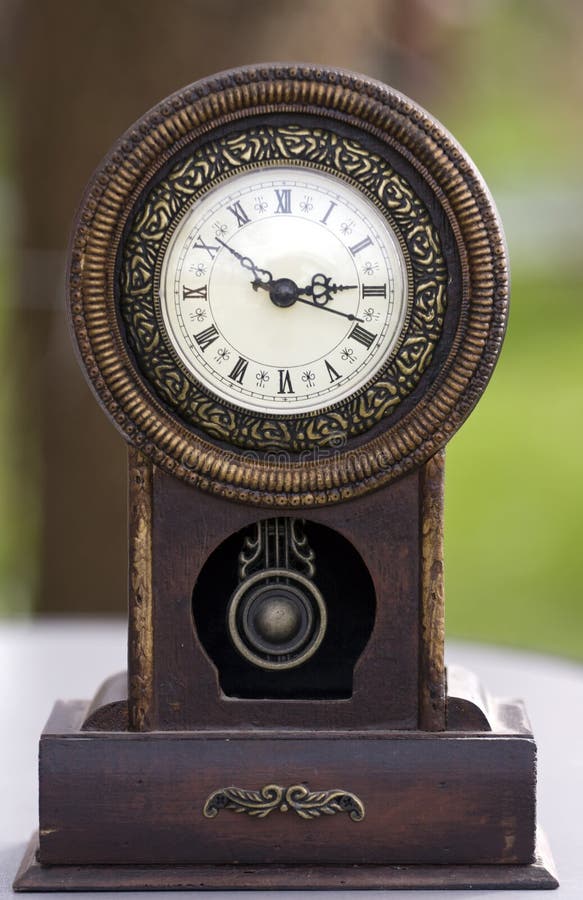 Old clock stock image. Image of stand, wooden, carved - 13738315