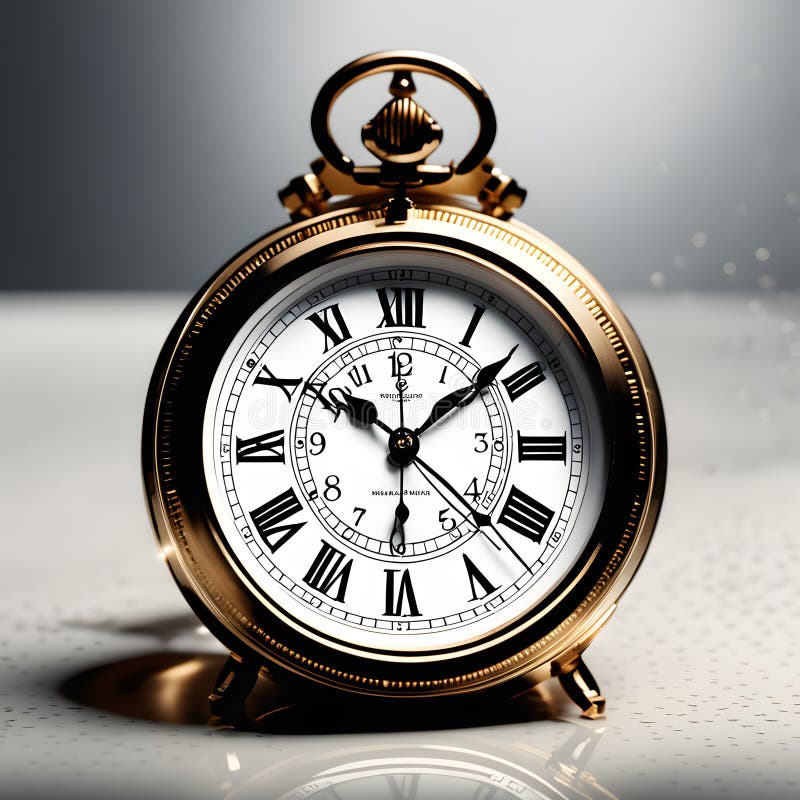 Old clock, AI-generatet stock illustration. Illustration of clocks ...