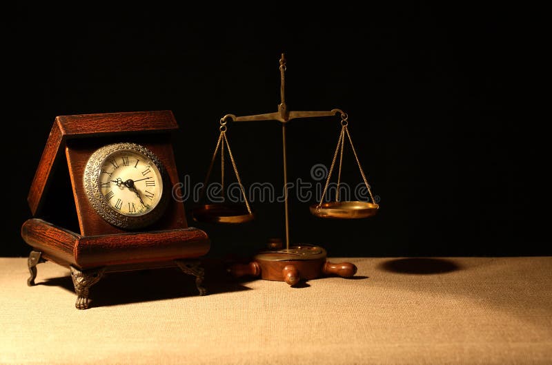 Old Clock and Balance stock photo. Image of ancient, scales - 29157628