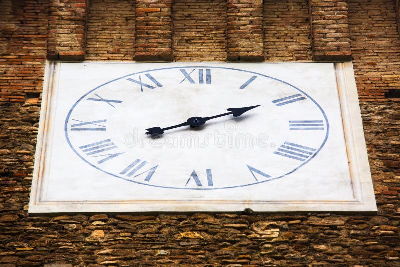 The Old Clock of the Castle Stock Photo - Image of travel, medieval ...