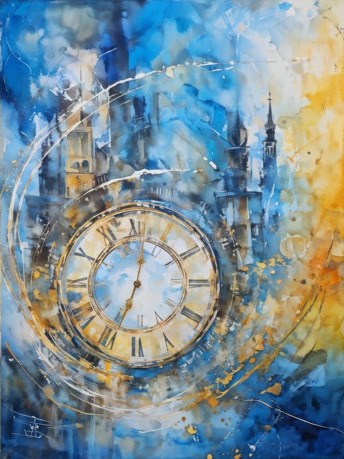 Old City Clock Stock Illustrations – 6,567 Old City Clock Stock ...