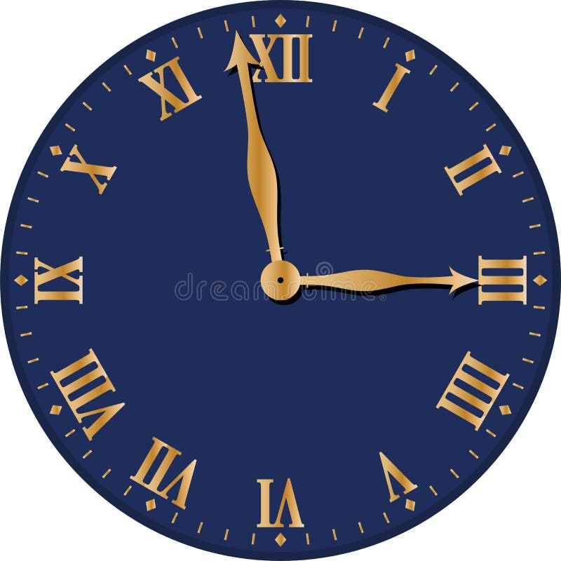 Old Clock Face No Background Stock Illustration - Illustration of front ...