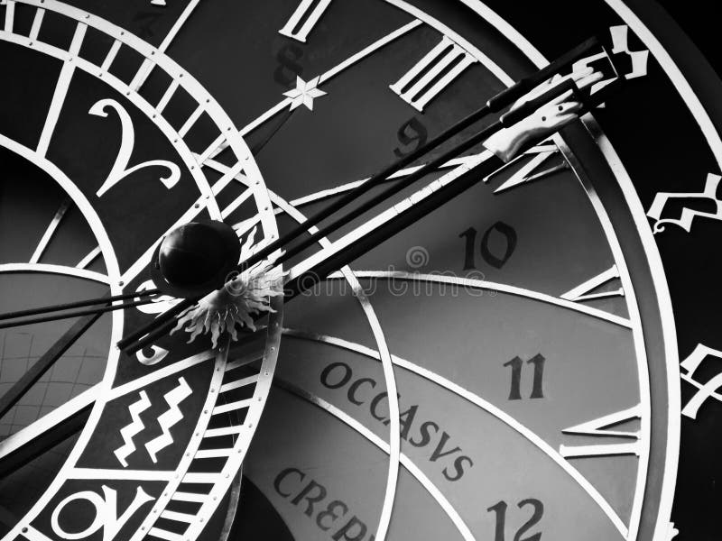 Old Clock Face with Roman Numerals Stock Image - Image of hand, number ...