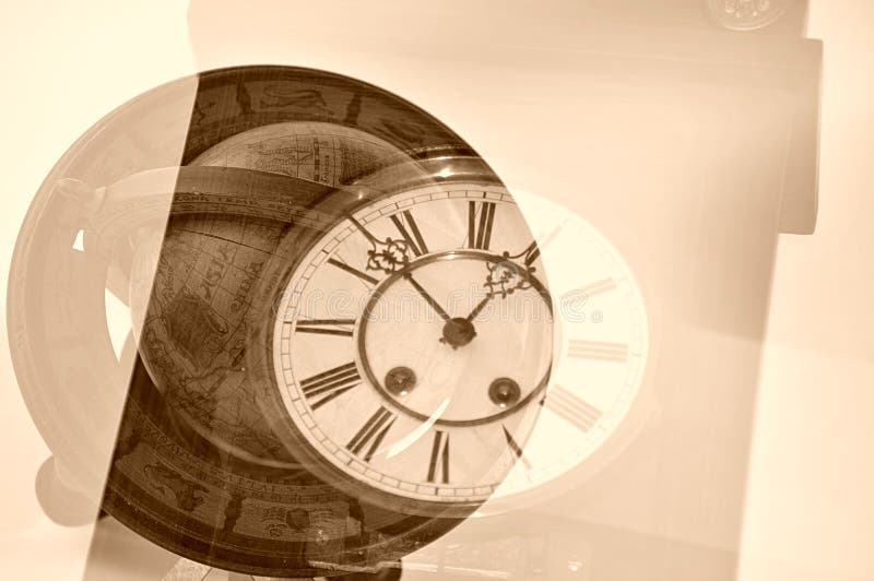 Unique Time Travel Backward Clock Stock Image - Image of wall, travel ...