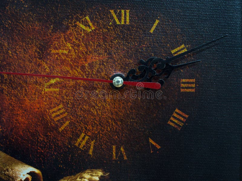 Old Clock with Hands Counts the Time Stock Photo - Image of design ...