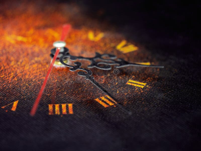 Old Clock with Hands Counts the Time Stock Image - Image of calm ...