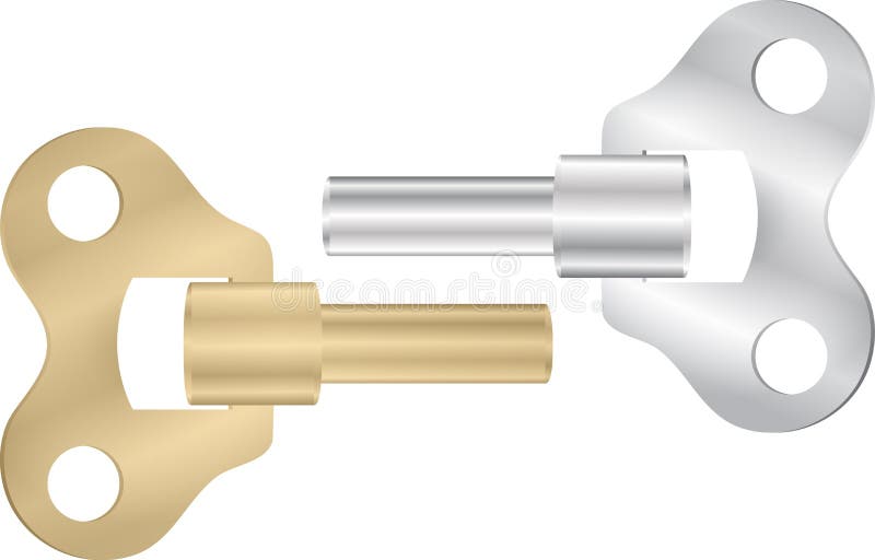 Old clock key winder set. stock vector. Illustration of clock - 47548474