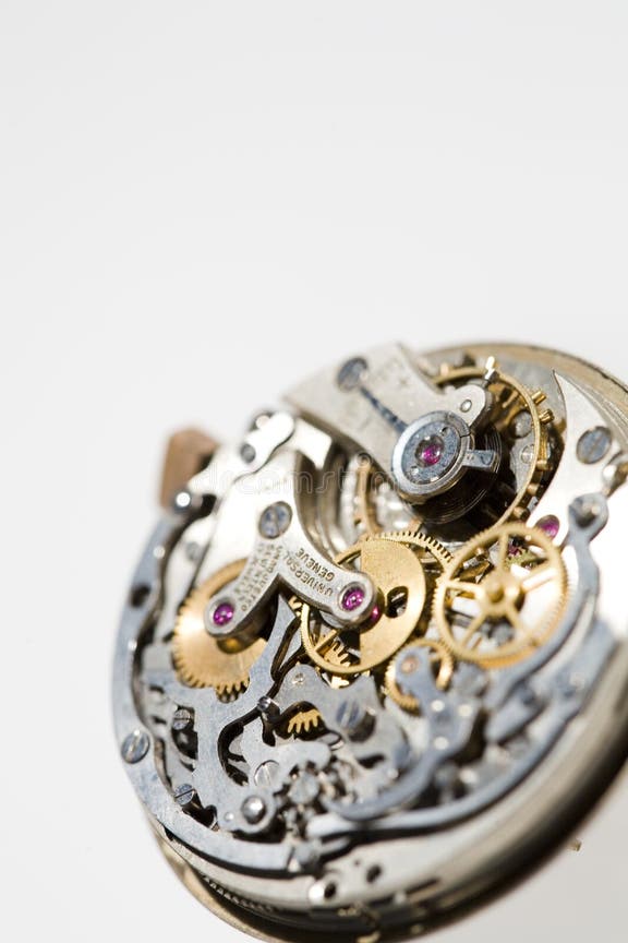 Old clock machine stock photo. Image of inside, detail - 7606422