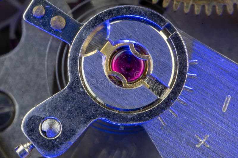 Old Clock Mechanism with Cadence Speed Controller with Blue Incident ...