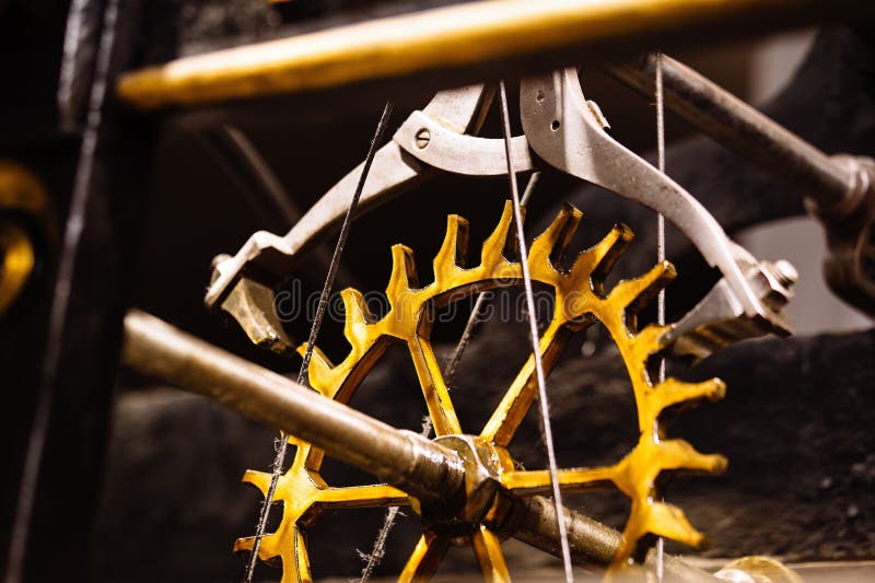 Old Clock Mechanism, Clock Gears, Close Up Stock Photo - Image of ...