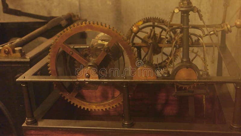 Old Pendulum Mechanism in the Town Hall Clock Stock Footage - Video of ...