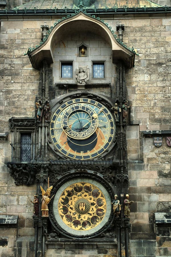 The Old Clock, Old Prague, Czech Republic Stock Photo - Image of ...