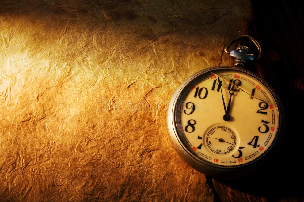 Old Clock and paper stock image. Image of yellowish, paper - 5236055