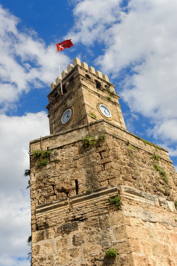Clock Tower in Antalya. Turkey Stock Image - Image of building, kaleici ...