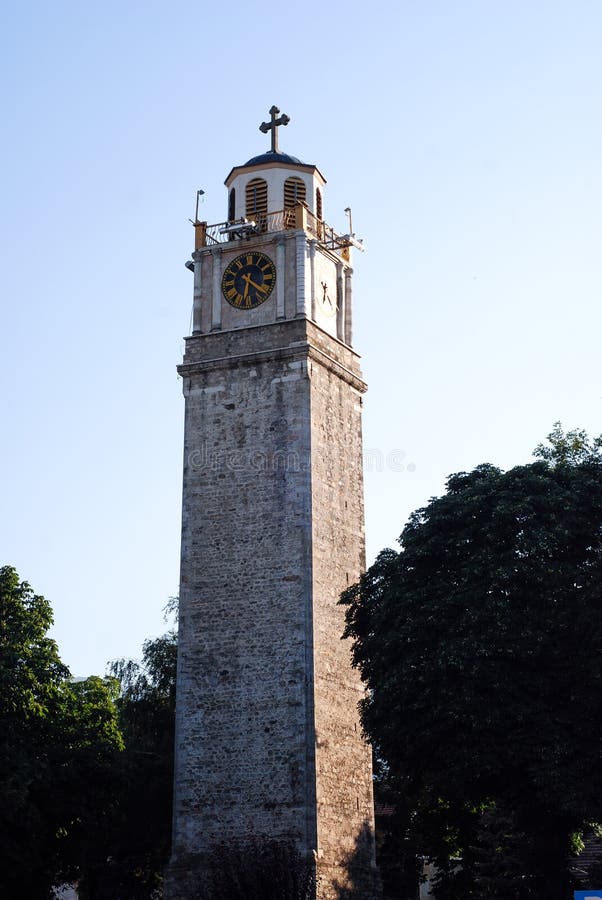 Old Clock Tower in Bitola, Macedonia Stock Photo - Image of high, time ...