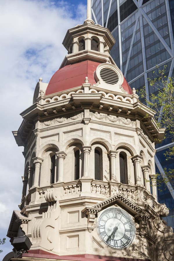 Old Clock Tower in Downtown of Calgary Stock Photo - Image of calgary ...