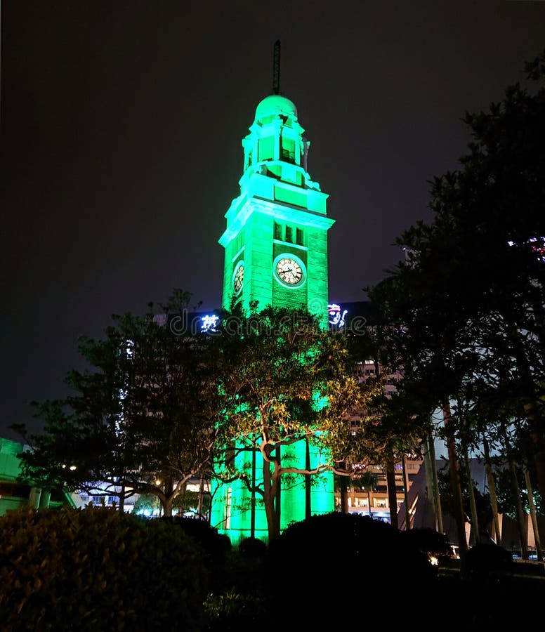 Old Clock Tower in Hong Kong Stock Image - Image of city, building ...