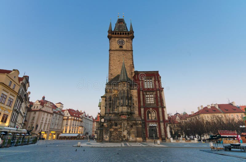 Old Clock Tower, Old Town Square, Prague Stock Image - Image of ancient ...