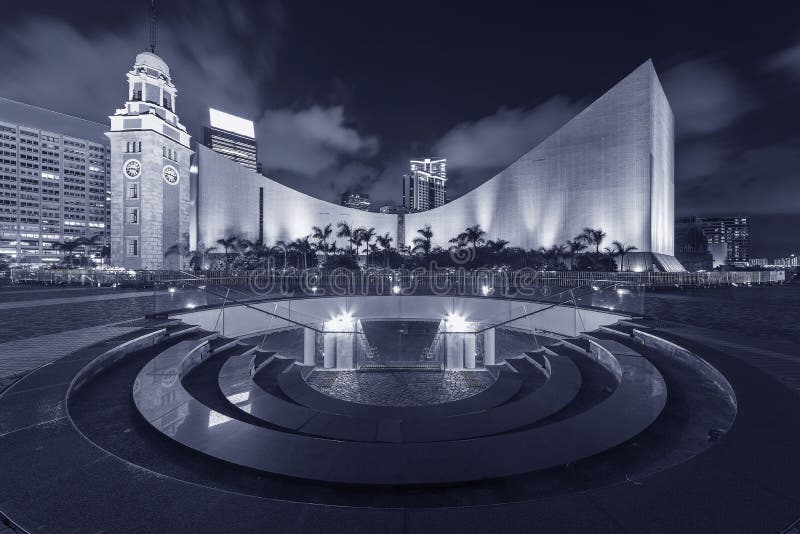 Old Clock Tower and Public Square in Hong Kong City Editorial Photo ...