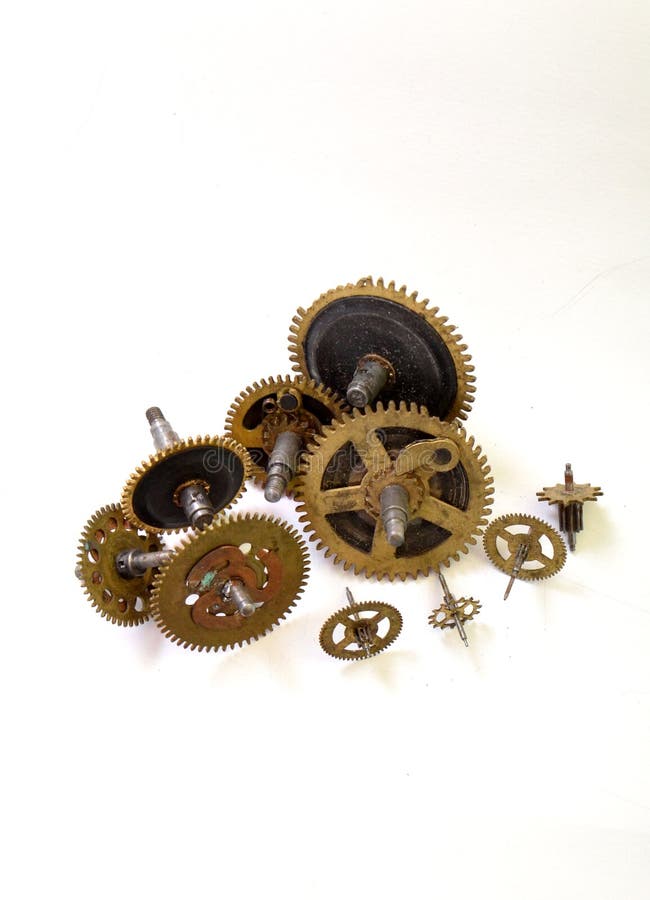 Old Clock Wheels. Time Concept Stock Image - Image of machinery, golden ...