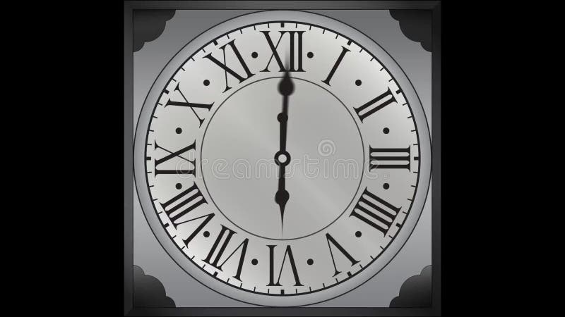 Old Clocks Black and White Animation Stock Video - Video of number ...
