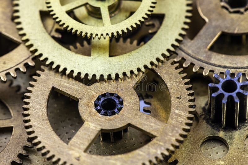 Old Clockwork Gears As Background Stock Image - Image of mechanism ...