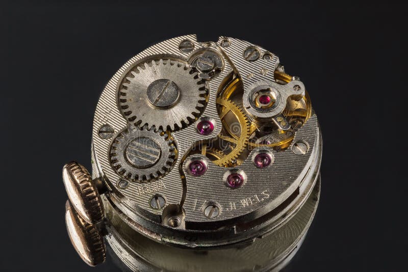 Clock mechanism. stock image. Image of heap, oldfashioned - 34373005