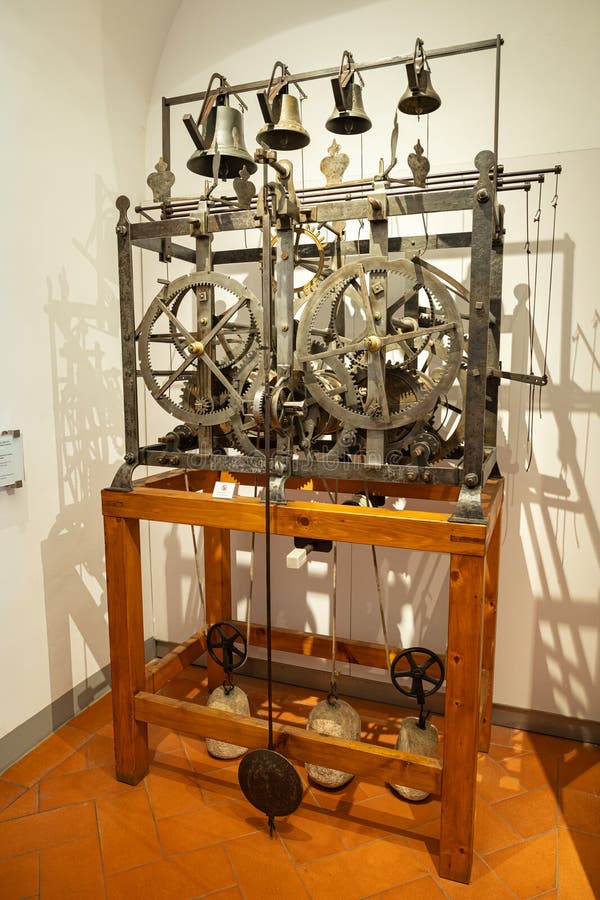 Old Clockwork in an Italian Science Museum. Stock Photo - Image of work ...