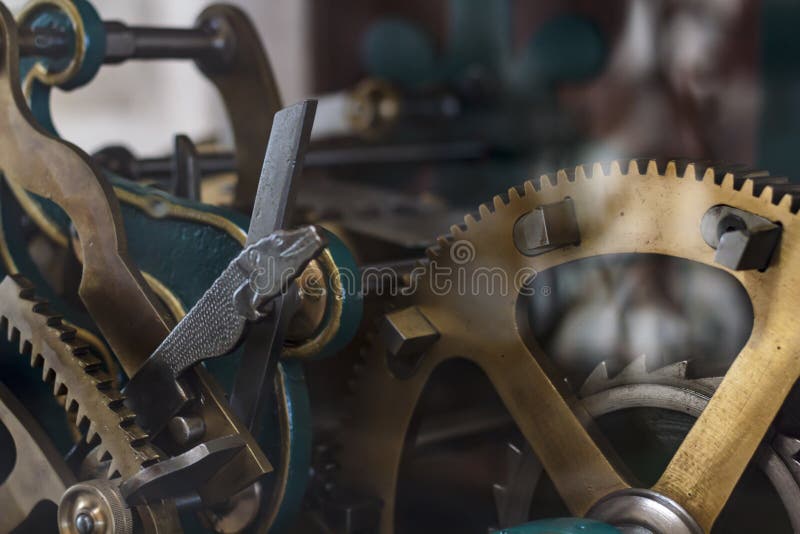 Old Clockwork mechanism stock photo. Image of detail - 149231234
