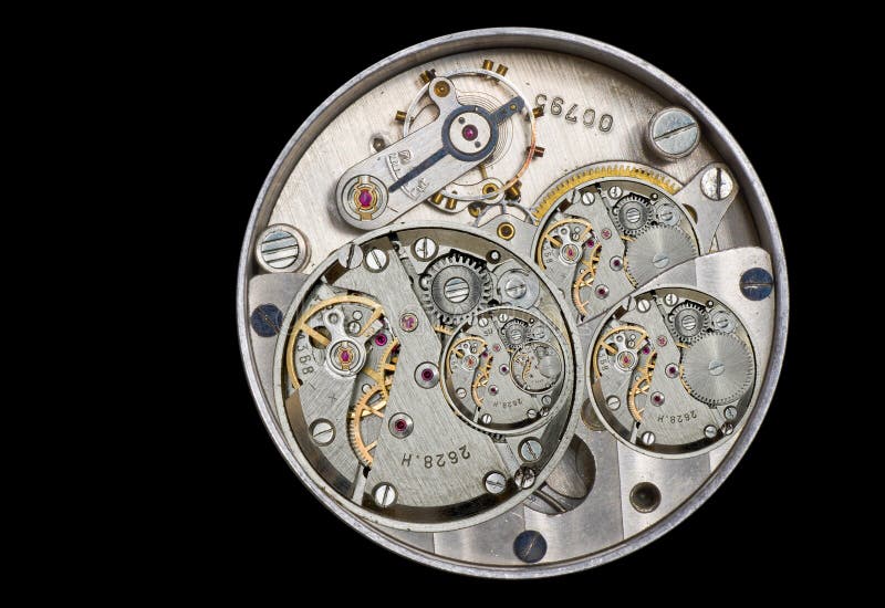 An old clockwork mechanism stock image. Image of temporal - 18823067