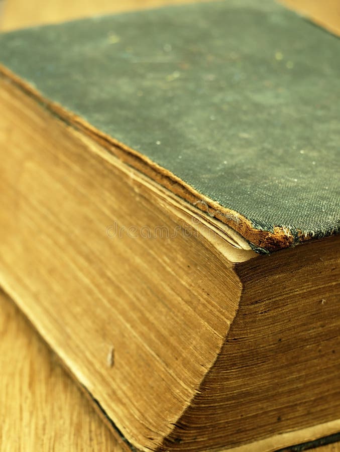 Old Closed the Book with a Damaged Cover. Stock Photo - Image of ...