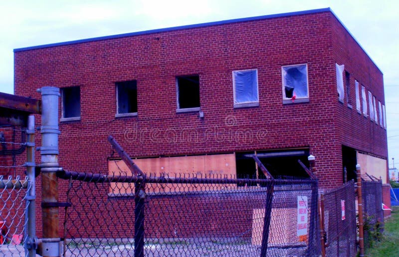 Old Closed Building Industry Brick Stock Image - Image of industry ...