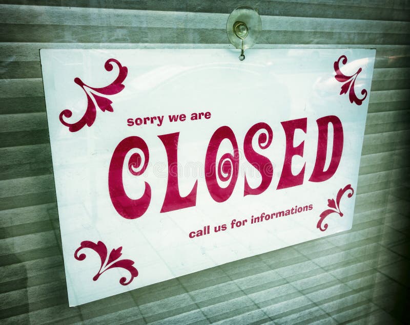 Old closed sign stock photo. Image of entrance, rustic - 36402916