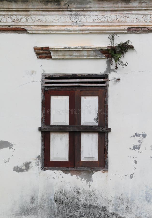 Window on wall stock photo. Image of design, facade - 212588902