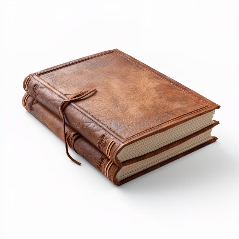 An Old Cloth Bound Book, Isolated. Stock Illustration - Illustration of ...