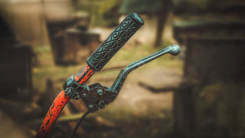 Old clutch lever stock photo. Image of motor, closeup - 190042358