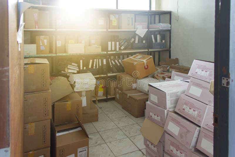 Room with Archives. the Archive Corridor with Cupboards Leading Stock ...