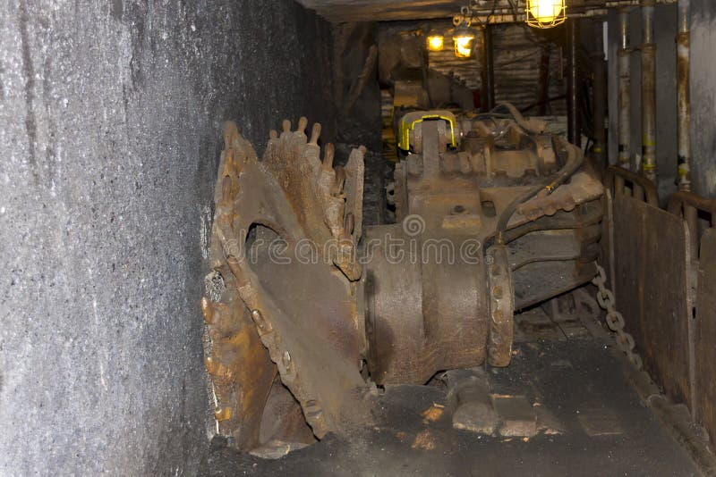 Old coal mining machine stock image. Image of coal, museum - 27195859