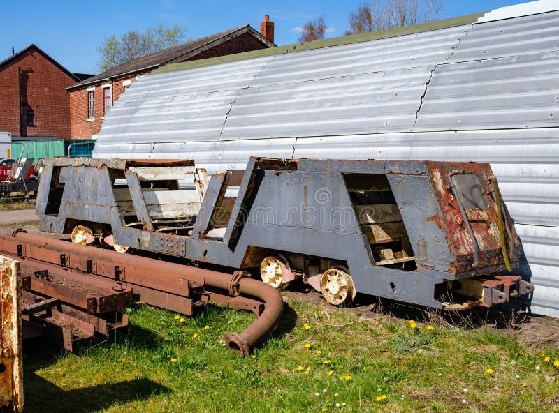 Old Coal Mining Vehicle for Transporting Workers Under Ground Stock ...