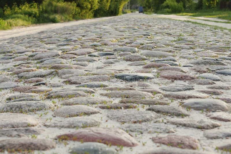 The old cobbled road stock photo. Image of pavement, stone - 14424086
