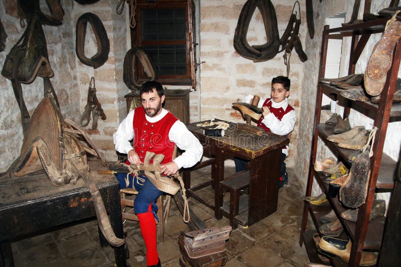 Old cobbler editorial stock image. Image of workers, europe - 82817444