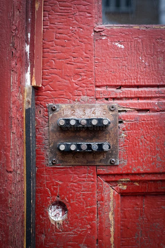 Old Code Lock on the Door. Rust, Cracked Color Stock Photo - Image of ...