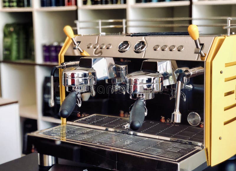 Old coffee machine stock image. Image of front, black - 168297611