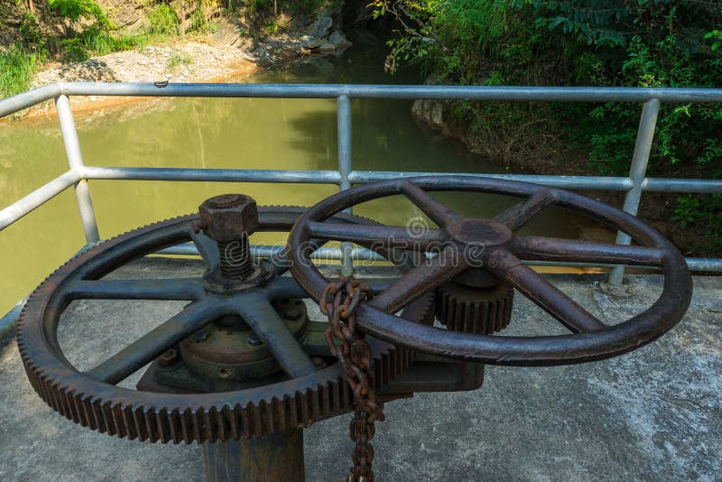 Old Cog Wheels To Drive Water Gate. Stock Image - Image of accuracy ...