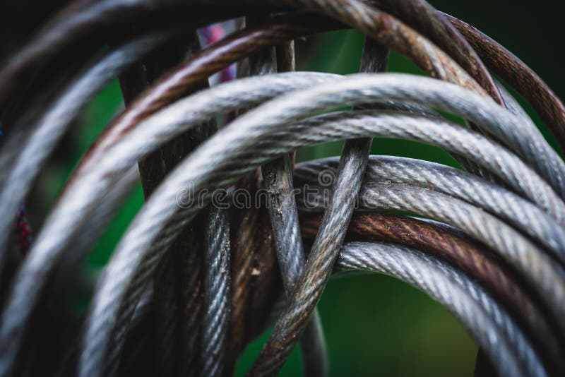 Old Clear Plastic Coated Cable Coiled Stock Photo - Image of equipment ...