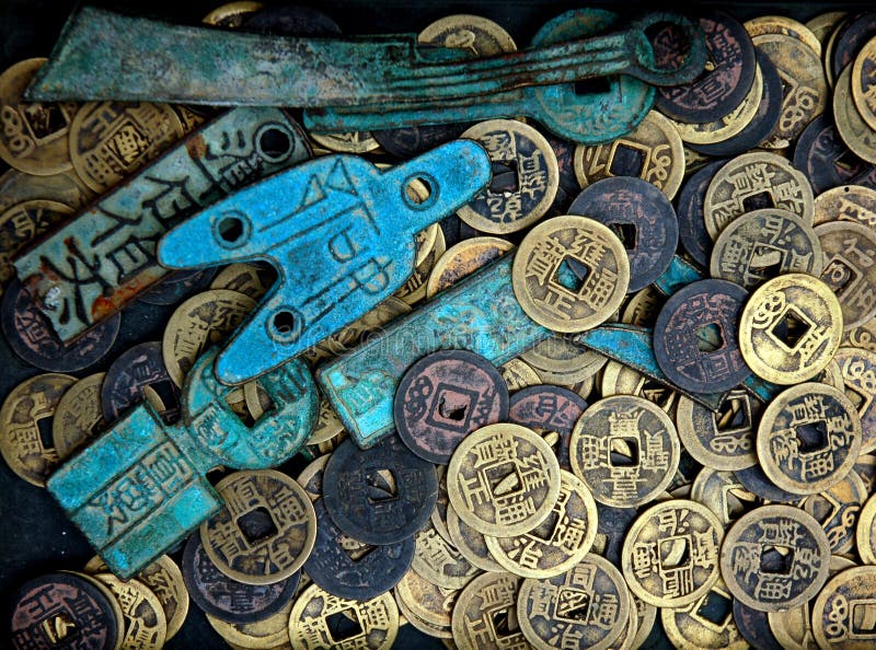 Old coin stock image. Image of copper, market, necklace - 11160801