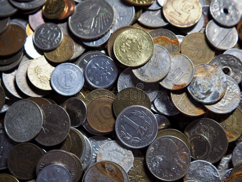 Old Coins from Around the World Stock Photo - Image of world, money ...