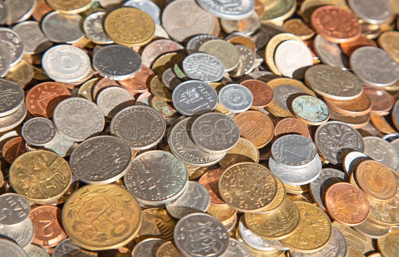 Old coins stock photo. Image of currency, texture, grungy - 194307706